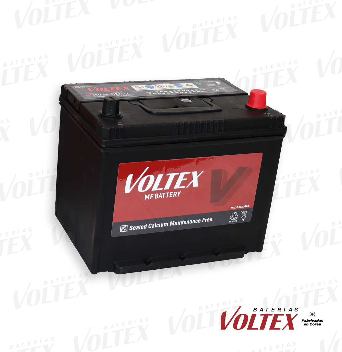 Batería Voltex Modelo 55D26L – Baterías Voltex Perú